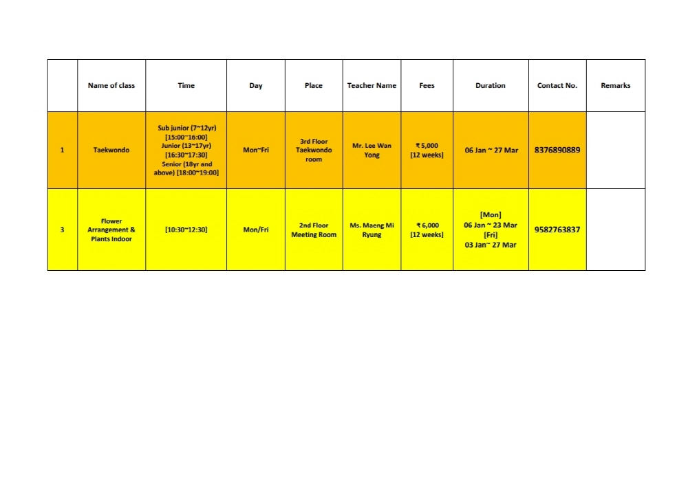 Cultural Class Schedule for March 2020 : Korea.net : The official website of the Republic of Korea